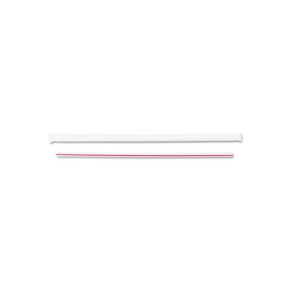 Boardwalk Boardwalk Jumbo Straws, 7 3/4", Plastic, White/Red Stripes ...
