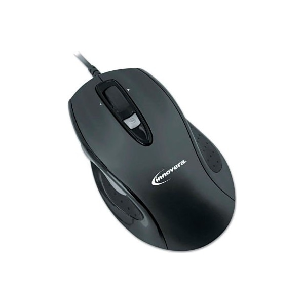 Innovera Full-Size Wired Optical Mouse, Black 61014 | Zoro