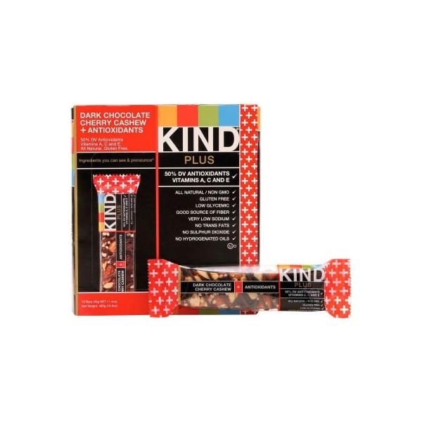 Kind KIND Plus Nutrition Boost Bar, Dk Chocolate Cherry Cashew w ...