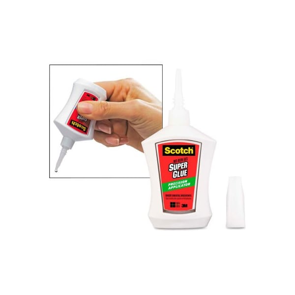 3M Scotch Super Glue Gel, Precision Applicator, 0.14 oz AD125 | Zoro