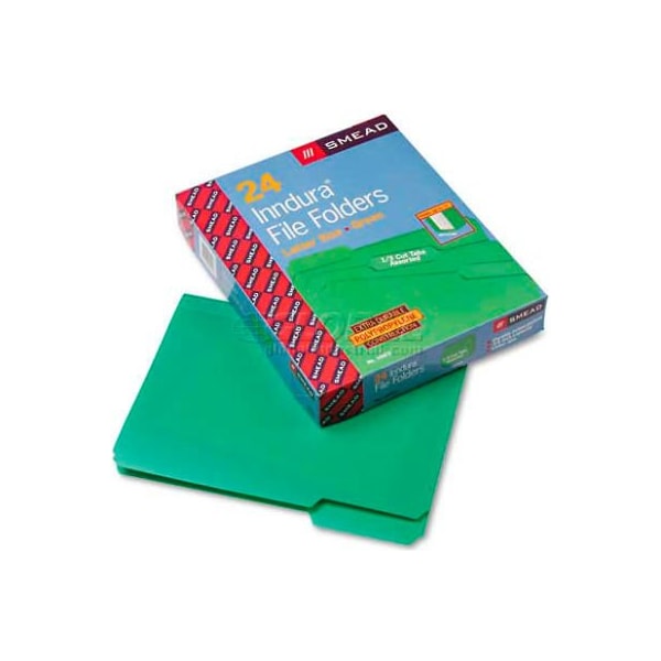 Smead Smead® Waterproof Poly File Folders, 1/3 Cut Top Tab, Letter ...