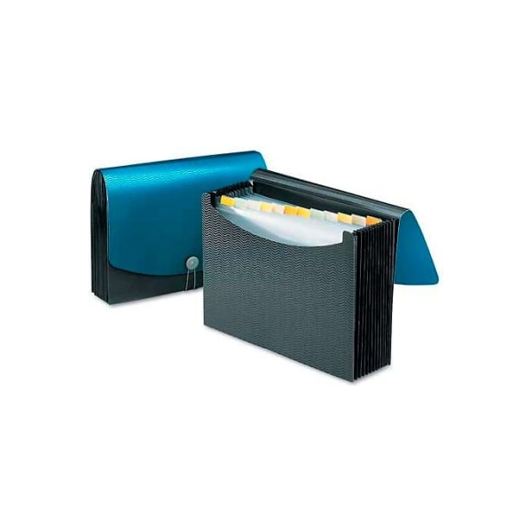 Smead Smead Expanding File, 12 Pockets, Poly, Letter, Black/Blue 70863 ...