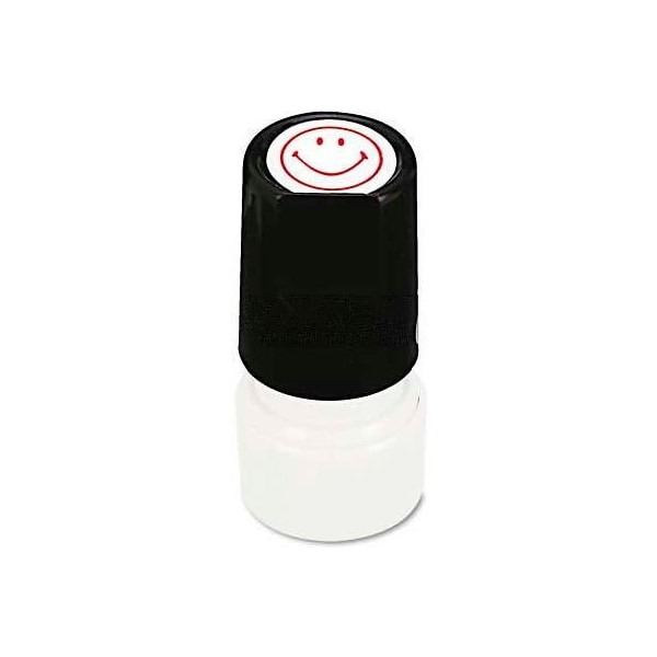 Universal Universal Round Message Stamp, SMILEY FACE, Pre-Inked/Re ...