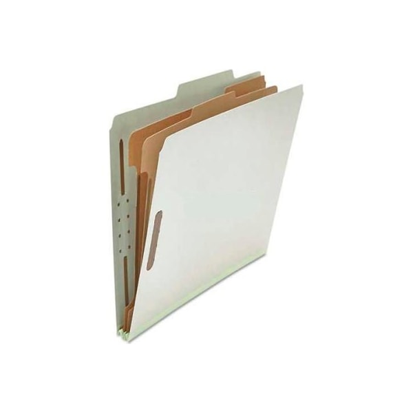 Universal Pressboard Classification Folder, Letter, Six-Section, Gray ...