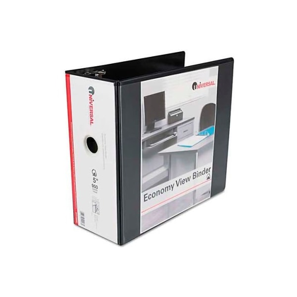 Universal Universal Economy D-Ring Vinyl View Binder, 5" Capacity ...