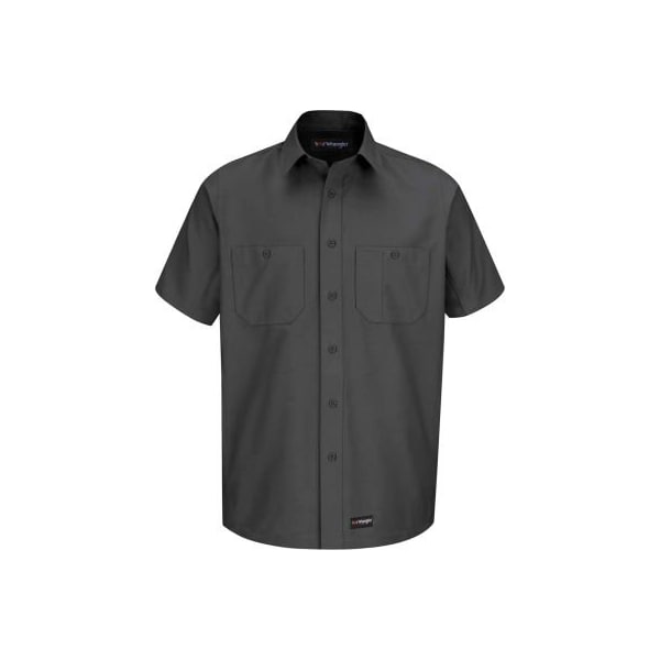 Vf Imagewear Wrangler Men's Canvas Short Sleeve Work Shirt Charcoal 4XL ...