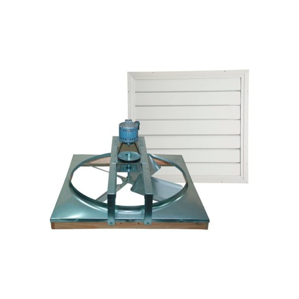 Ventamatic Cool Attic 24" Belt Drive Whole House Fan With Shutter ...