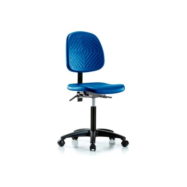 E Com Blue Ridge Ergonomics Industrial Chair - Polyurethane - Blue ...