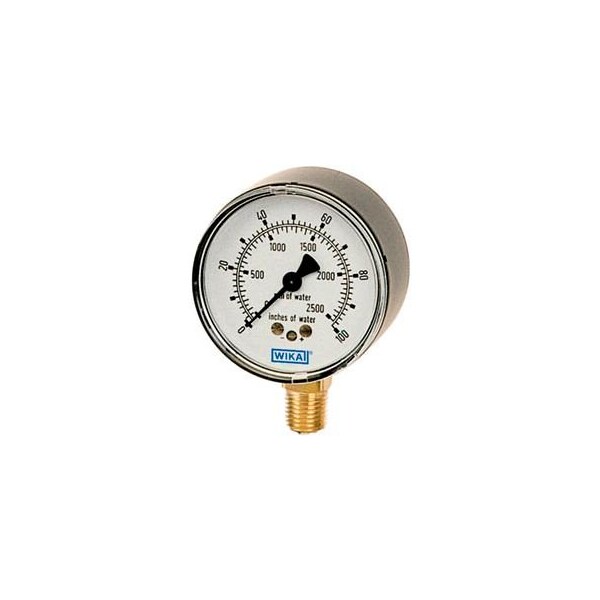 Wika Instrument 2.5" Type 611.10 10PSI Gauge - 1/4" NPT LM Steel ...