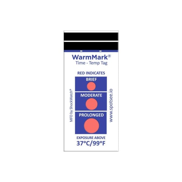 Shockwatch SpotSee„¢ WarmMark® Time Temperature Indicators, 37°C/99°F ...
