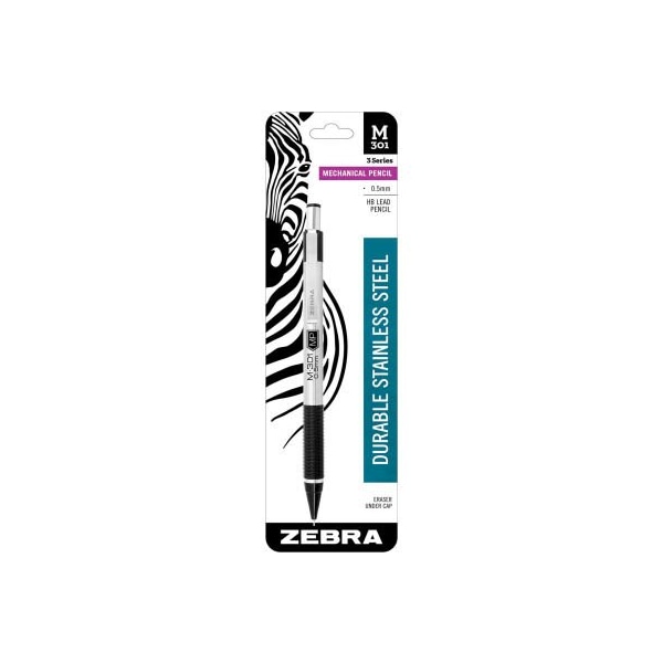 Zebra Pen Zebra M-301 Mechanical Pencil, Lead/Eraser Refillable, 0.5mm ...