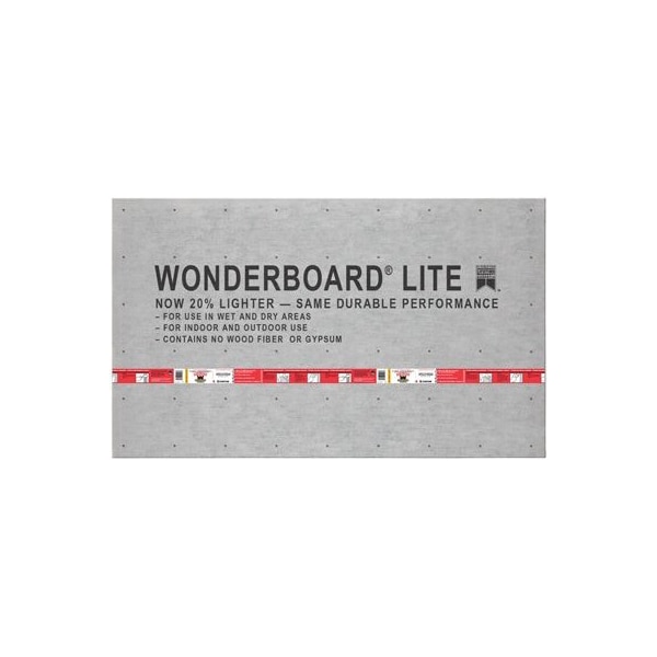 Custom Building Products 3'x5'x716 Wonderboard GCB60L | Zoro