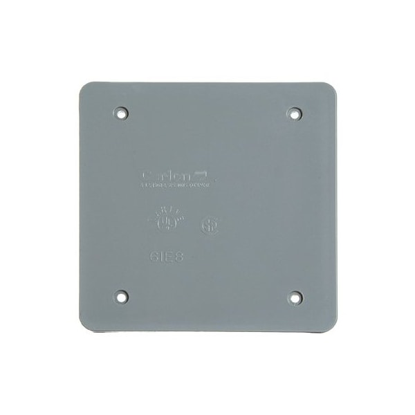 Abb Electrical Box Cover, 2 Gangs, Square, Non-Metallic, Blank Cover ...