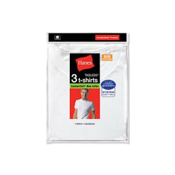 Hanesbrands 3PK LG WHT Crew TShirt 2135-L | Zoro