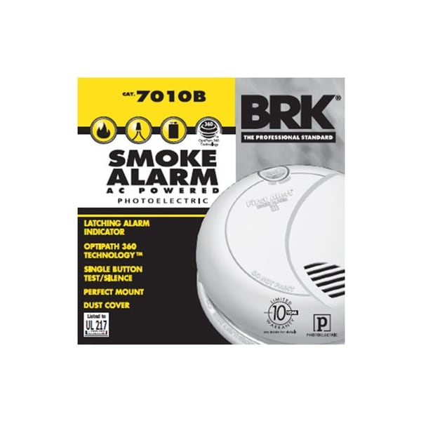 First Alert Brk 120V ACDC Smoke Alarm 7010B | Zoro