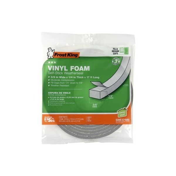 Thermwell Products 38x14 GRY Foam Tape V444H | Zoro