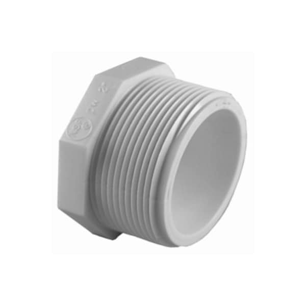 Charlotte Pipe And Foundry 12 WHT MPT Plug PVC 02113 0600HA | Zoro