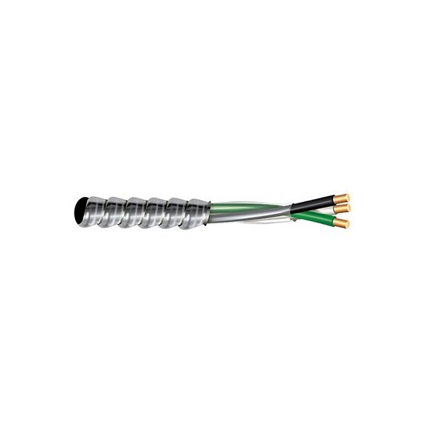Southwire Flexible Metallic Conduit, 50 ft, Aluminum, Unfinished, Green ...