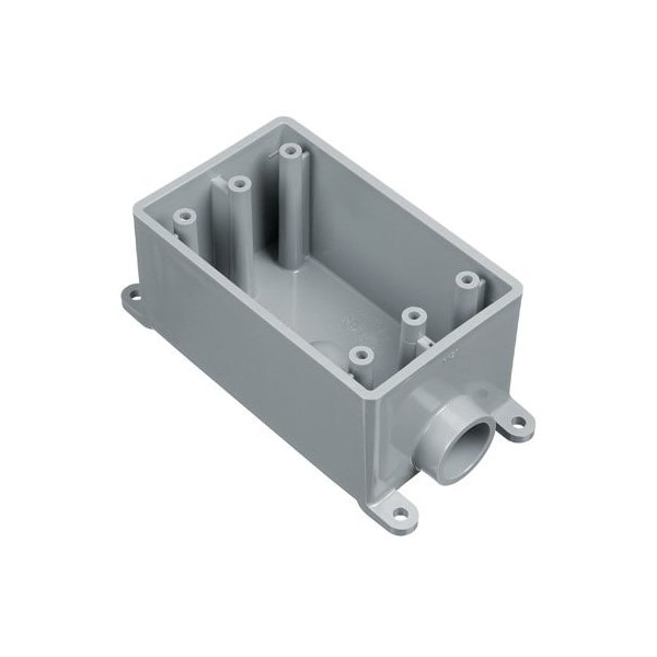 Abb Electrical Box, 18 cu in, FSE Box Type, 1 Gang, PVC E980DFN-CTN | Zoro
