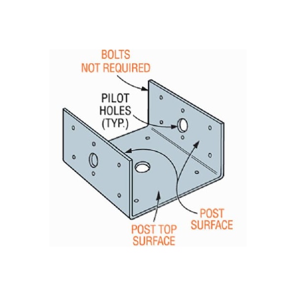 Simpson Strong-Tie G185 4x4 Post Cap ZMax BC40Z | Zoro