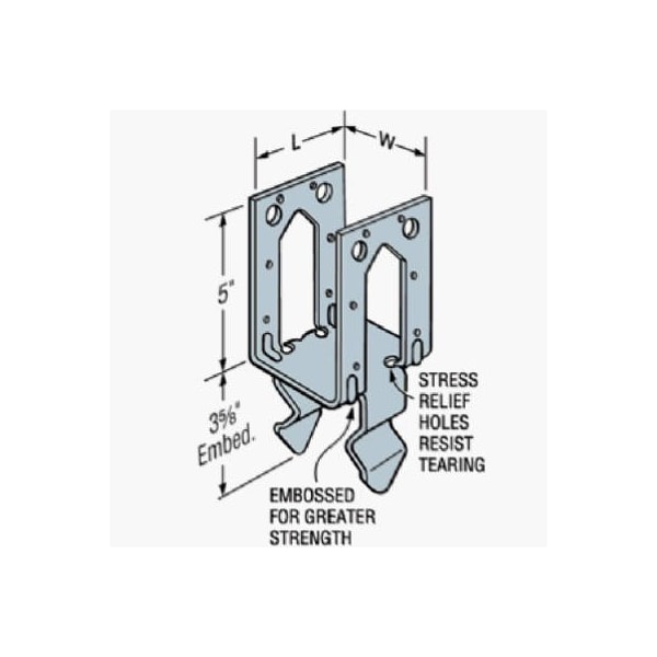 Simpson Strong-Tie G185 4x4 Post Base ZMax PB44Z | Zoro