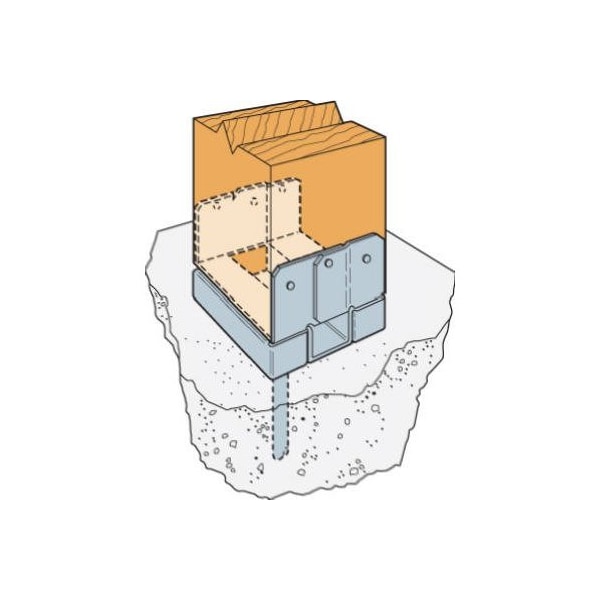 Simpson Strong-Tie 4x4 Standoff Post Base ABA44Z | Zoro