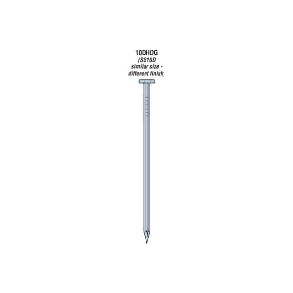Simpson Strong-Tie Common Nail, 3 in L, 10D, Hot Dipped Galvanized ...