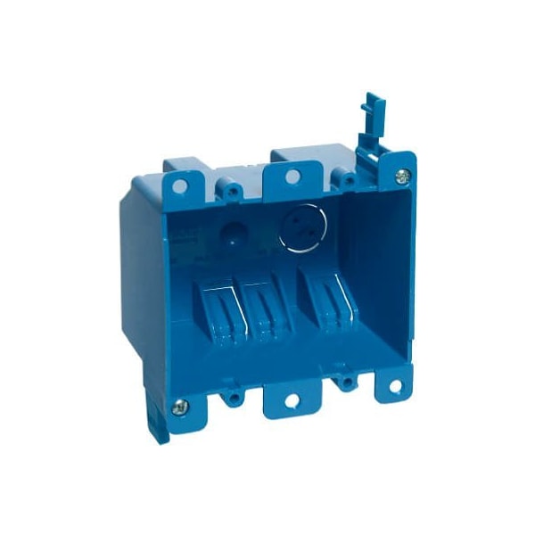 Abb Electrical Box, 25 cu in, Outlet Box Type, 2 Gangs, PVC B225R-UPC ...