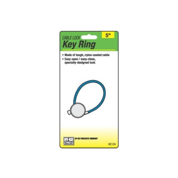 Hy-Ko Prod Cable Lock Key Ring KC124 | Zoro