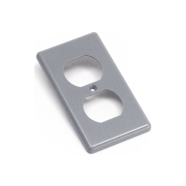 Abb Box Cover, 1 Gang, Non-Metallic, Duplex Receptacle Cover Type HB1DP ...