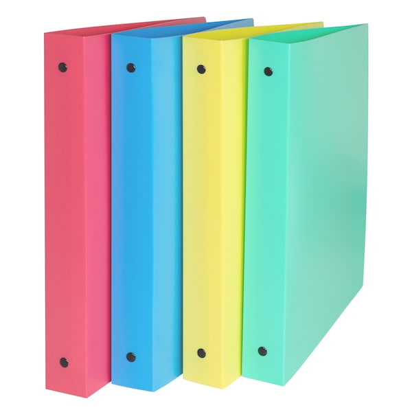 C-Line Products 3Ring Poly Binder, 1 Inch Capacity Color May Vary Set ...