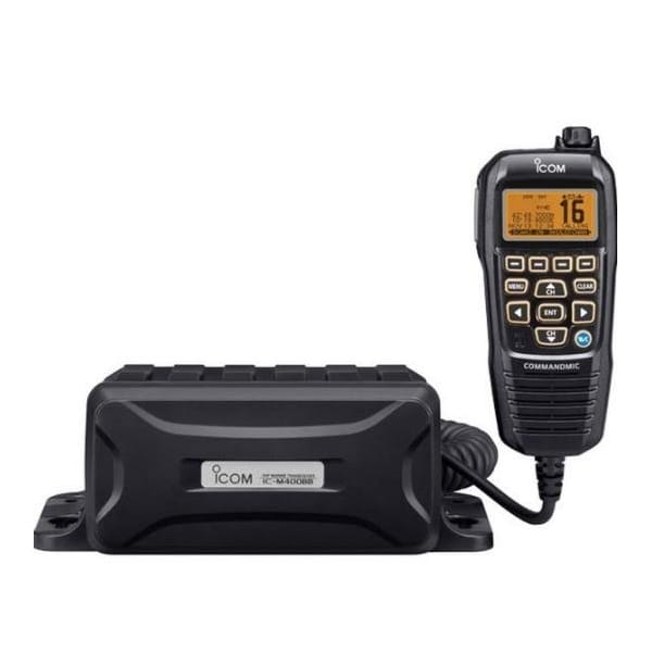 Icom Black Box Marine Vhf Fixed Mount With Black Command Mic ICOM400BB ...