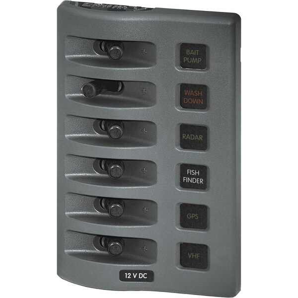 Blue Sea Systems 4306 WeatherDeck Water Resistant Fuse Panel - 6 ...