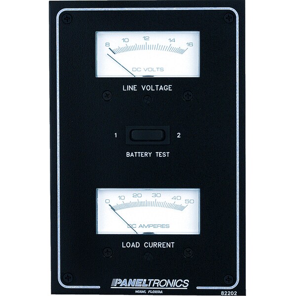 Paneltronics Standard Dc Meter Panel W Voltmeter & Ammeter 9982202B | Zoro