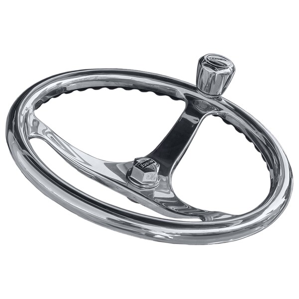 Edson Marine 14.5" SS ComfortGrip Powerwheel Steering Wheel w/PowerKnob ...