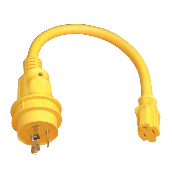 Marinco Plug Adapter, Pigtail, 5-15R, L5-30P 105SPP | Zoro