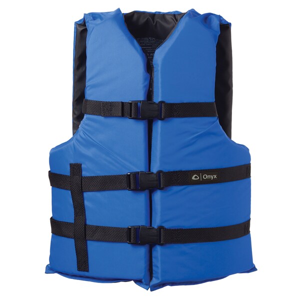 Onyx Outdoor Nylon Adult Oversize Life Jacket Blue 103000-500-005-12 | Zoro