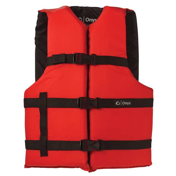 Onyx Outdoor Nylon Adult Universal Life Jacket Red 103000-100-004-12 | Zoro