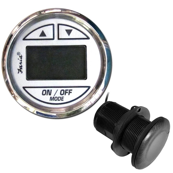 Faria Beede Instruments Faria Chesapeake White SS 2" Depth Sounder w ...