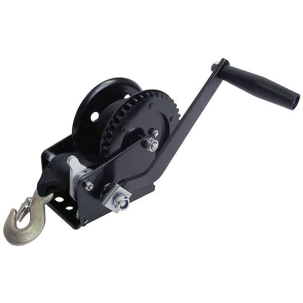 Attwood 1200 lb Single Drive Winch - 2in x 20' Nylon Strap 11149-4 | Zoro