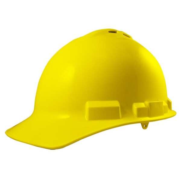 Ge Front Brim HARD HAT, Type 1 Class C, Ratchet, Yellow GH327RVY | Zoro