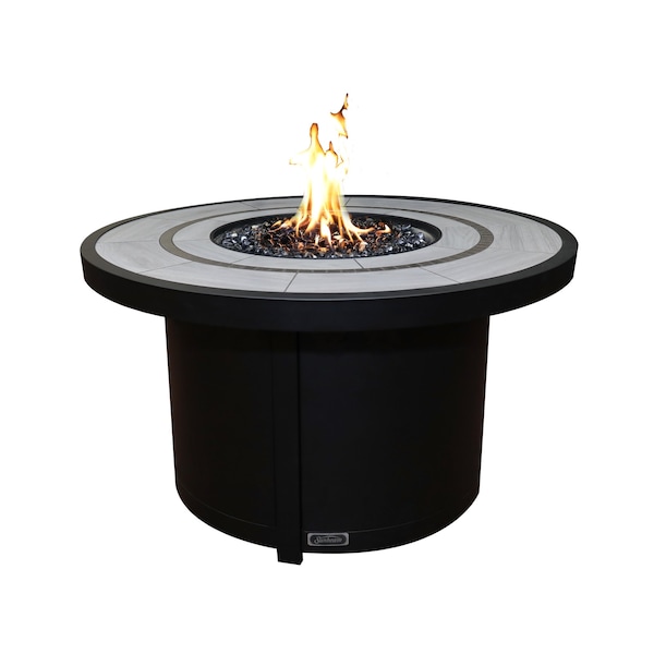 Sunbeam Sunbeam Round Contemporary Aluminum Ceramic Top Fire Table 9245 ...