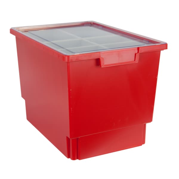Storsystem Bin, Tray, Tote, Red, High Impact Polystyrene, 12.25 in W ...