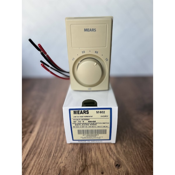 Mears White Double Pole Heat Control, Double Pole M602 | Zoro