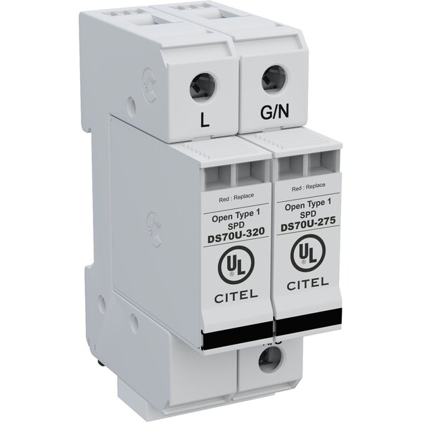 Citel Surge Protection Device, 1 Phase, 230V, 2 Poles, 2 Wires DS72US ...