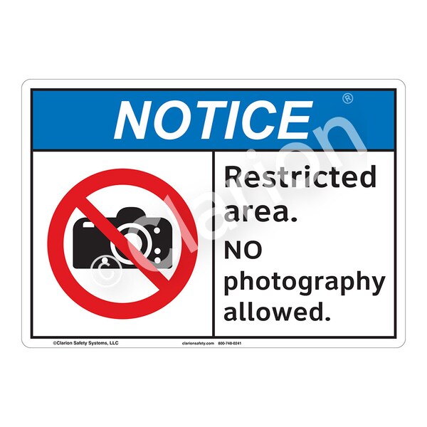 Clarion Safety Systems Notice Restricted Area Safety Signs Indoor ...