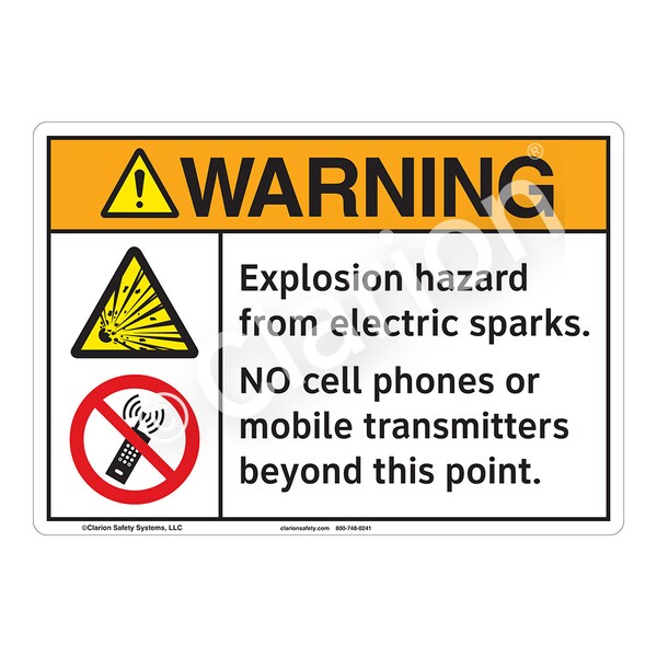Clarion Safety Systems ANSI/ISO Compliant Warning Explosion Safety ...