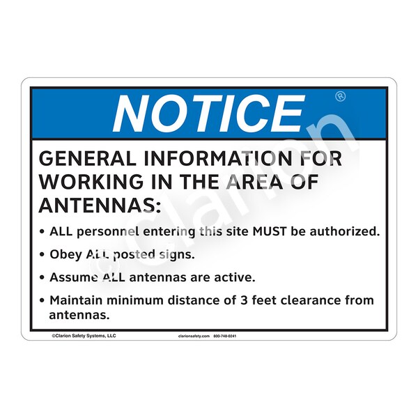 Clarion Safety Systems ANSI/ISO Compliant Notice General Information ...