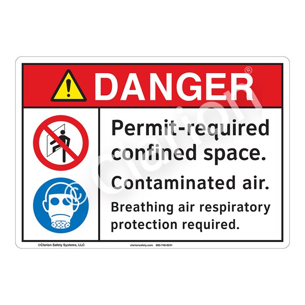 Clarion Safety Systems Danger Permit Required Safety Signs Indoor ...