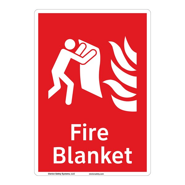 Clarion Safety Systems ANSI/ISO Compliant Fire Blanket Safety Signs ...